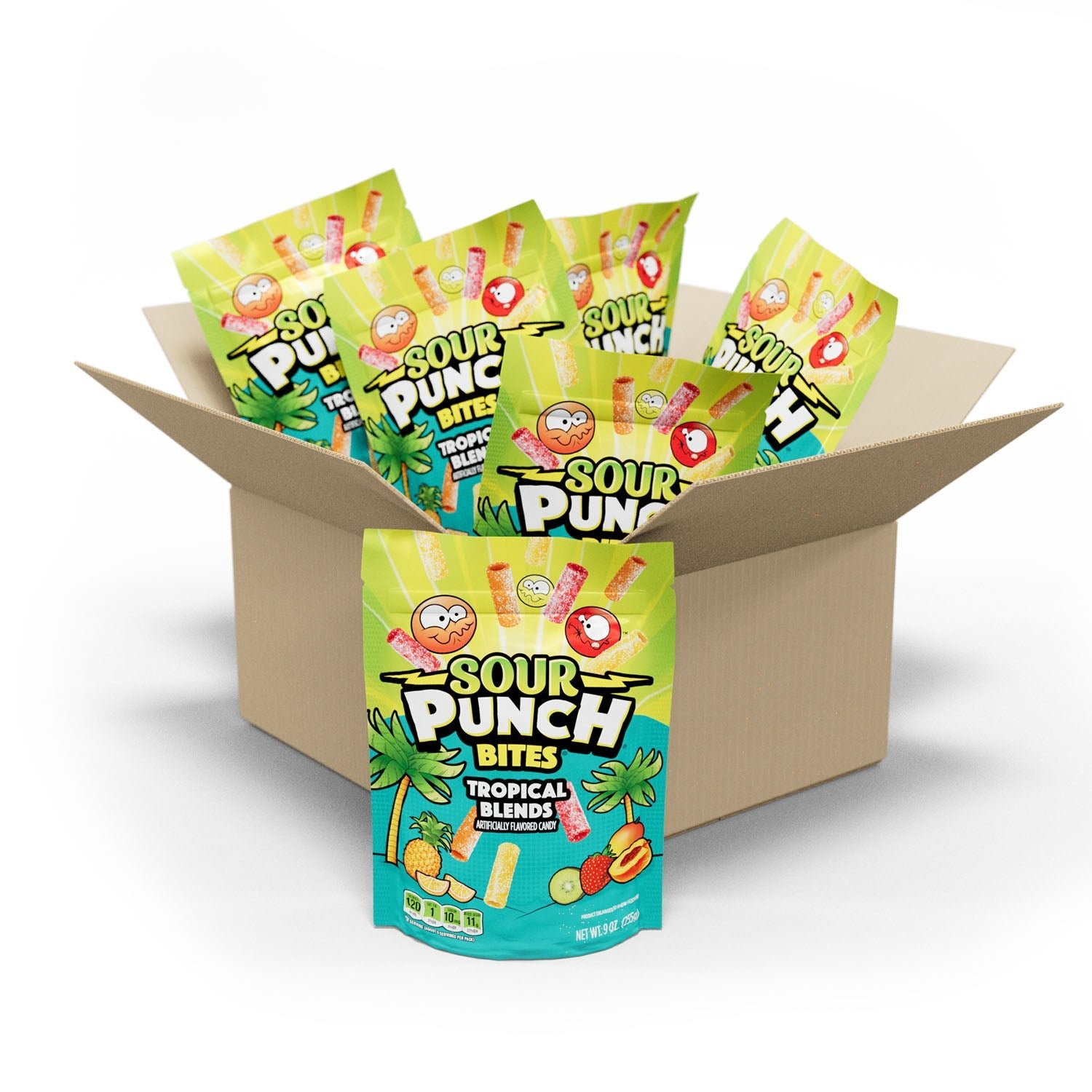 SOUR PUNCH® Bites®, Tropical Blends, 6/9oz – American Licorice Wholesale